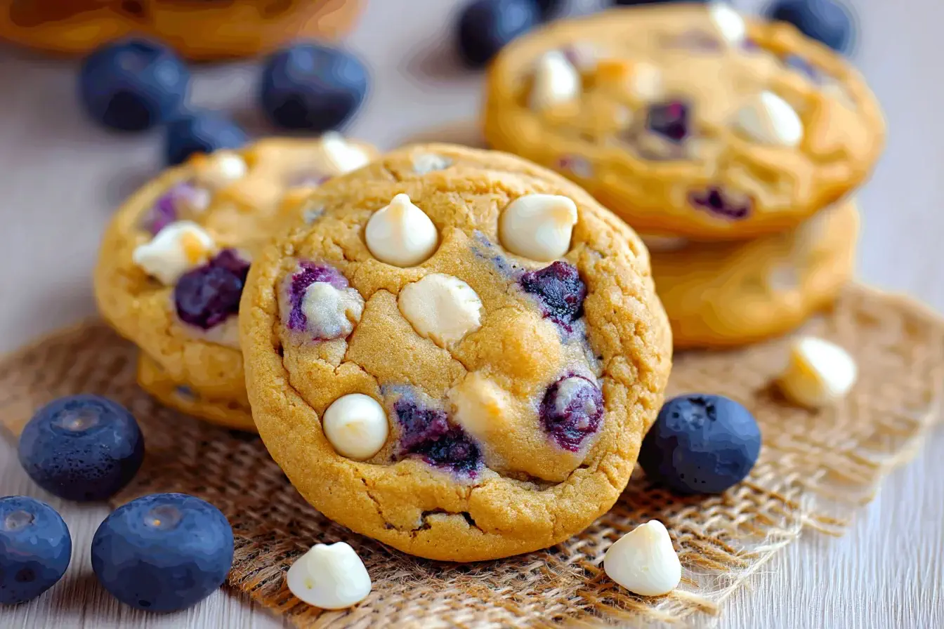 Blueberry White Chocolate Chip Cookies – 8 Irresistible Bites