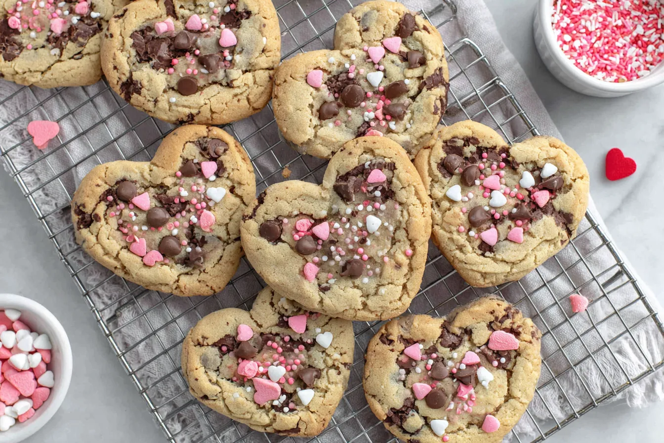 Heart Shaped Chocolate Chip Cookies: 9 Sweet Steps